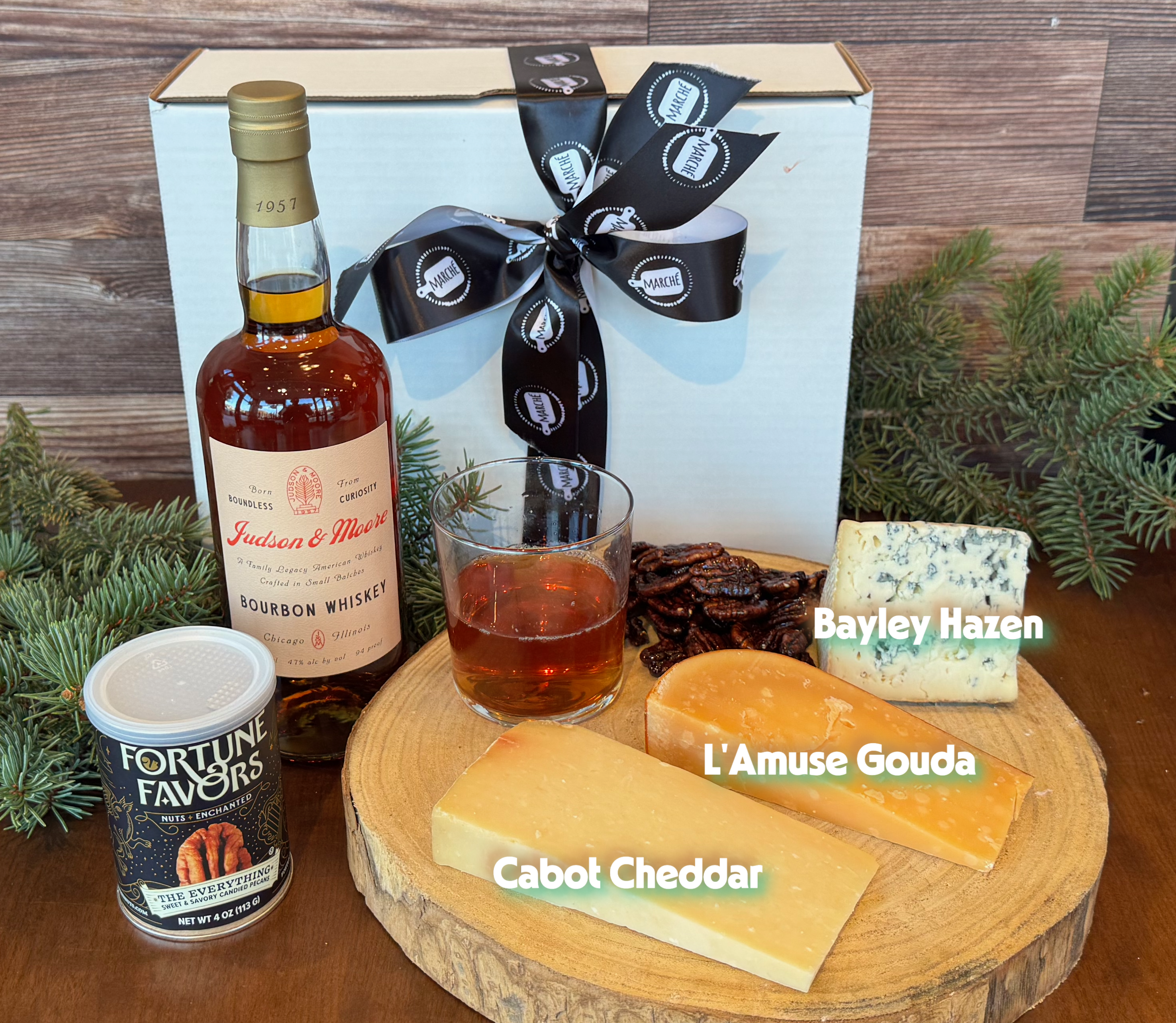 Bourbon & Cheese Gift Box | Bourbon Lover's Gift | Marché
